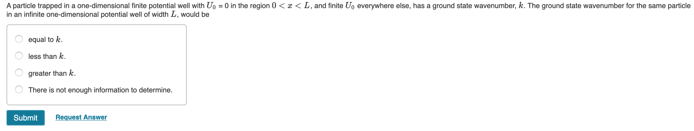 Solved A particle trapped in a one-dimensional finite | Chegg.com