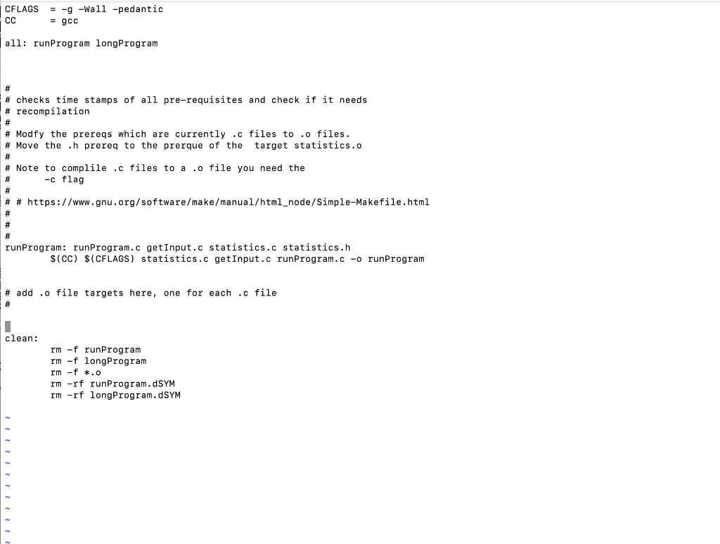 Solved A) Modify the Makefile1 so that all files generates a | Chegg.com