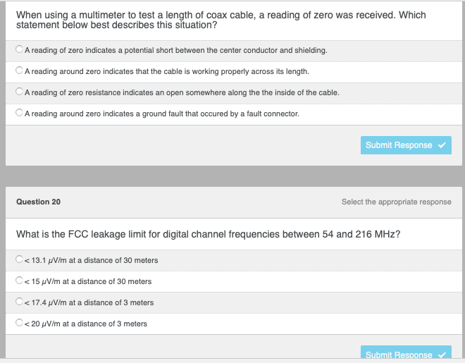 Solved When using a multimeter to test a length of coax | Chegg.com