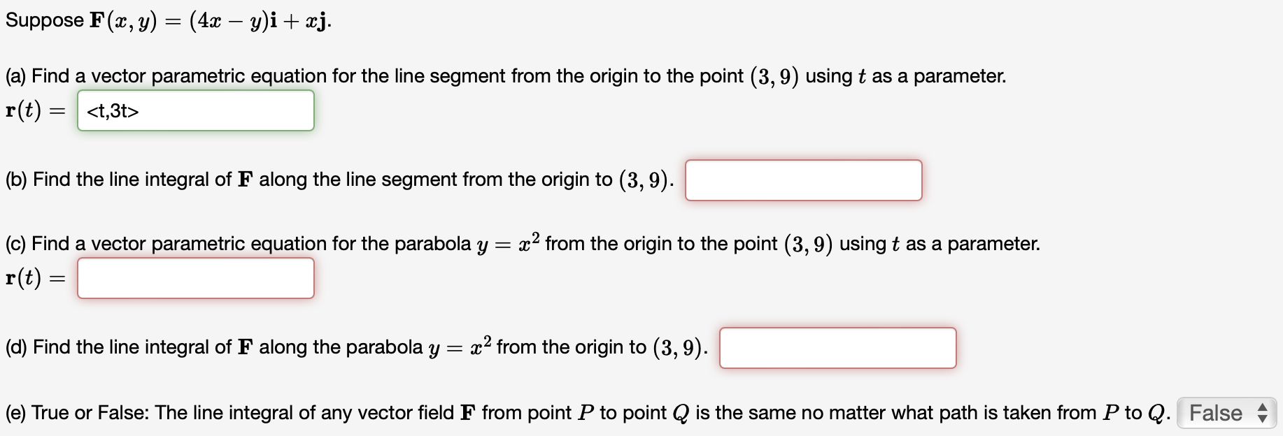 Solved Suppose F(x,y)=(4x−y)i+xj. (a) Find a vector | Chegg.com