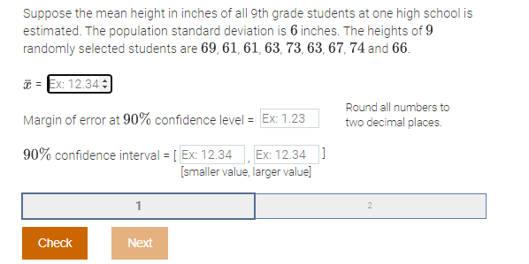 Solved Suppose the mean height in inches of all 9th grade | Chegg.com