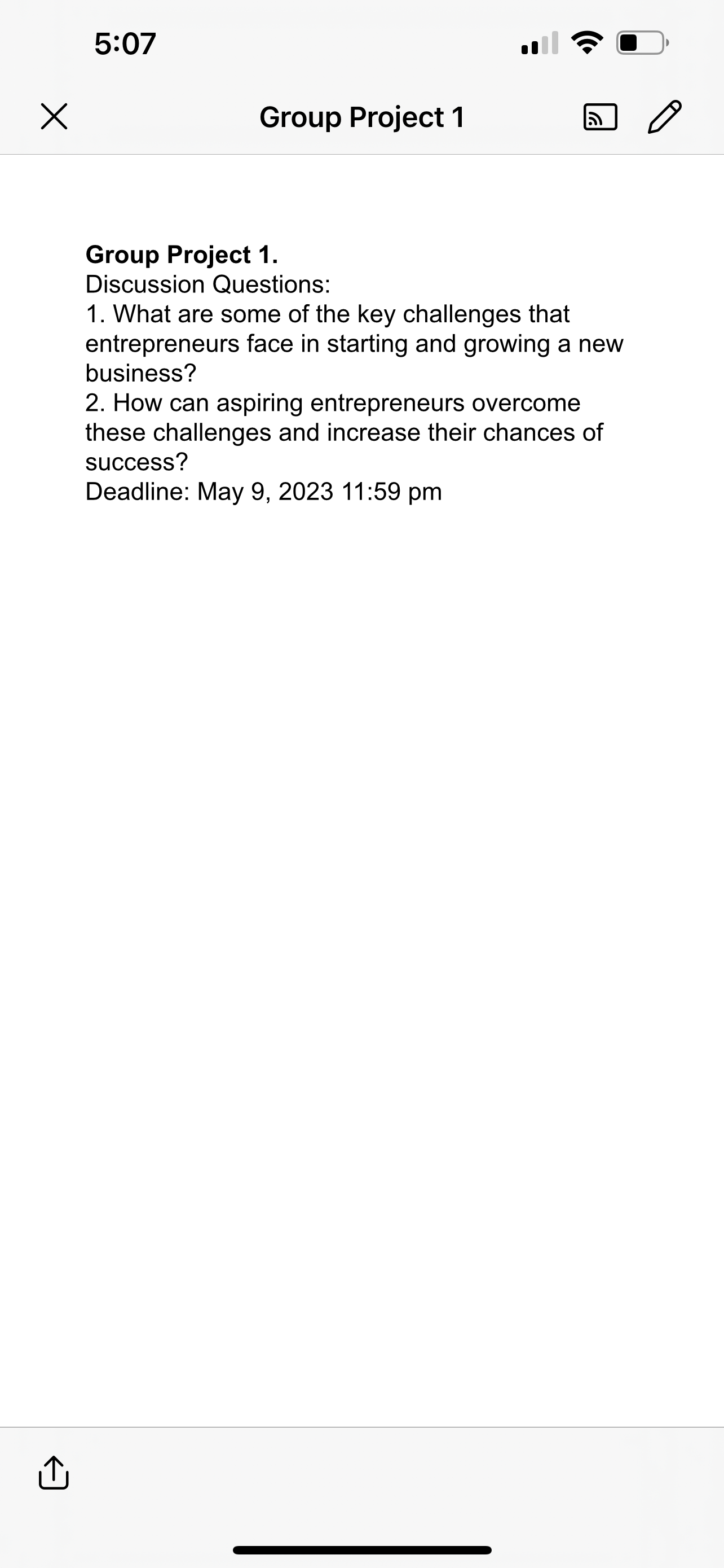 Solved Group Project 1. Discussion Questions: 1. What are | Chegg.com