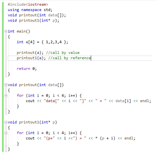 Solved Call by Reference for ArrayThis is all the | Chegg.com