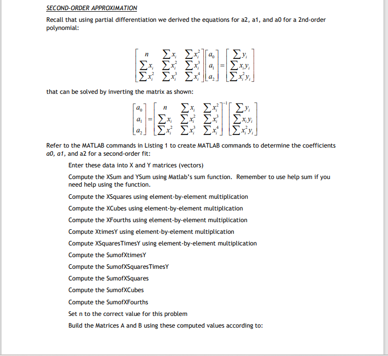 Solved SECOND-ORDER APPROXIMATION Recall that using partial | Chegg.com