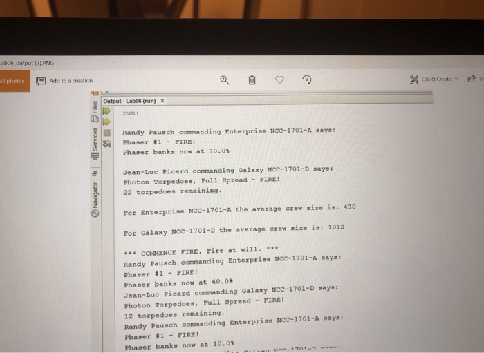 Solved Java Screenshot of the output required | Chegg.com