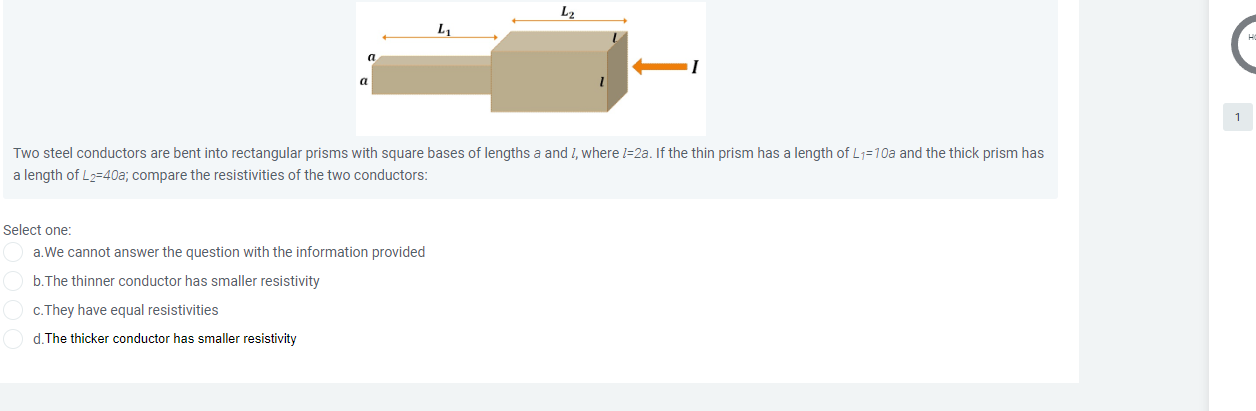 Solved Two steel conductors are bent into rectangular prisms | Chegg.com