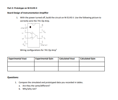 Introduction to Instrumentation Amplifier Aim: This | Chegg.com