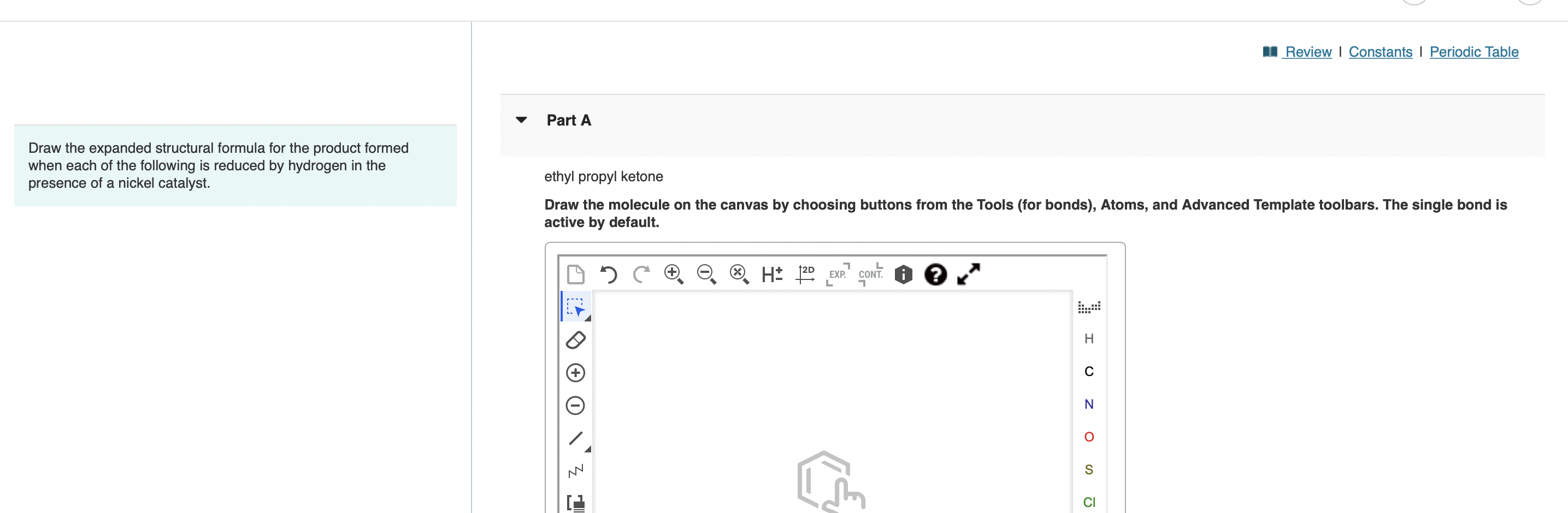 Solved Draw the expanded structural formula for the | Chegg.com