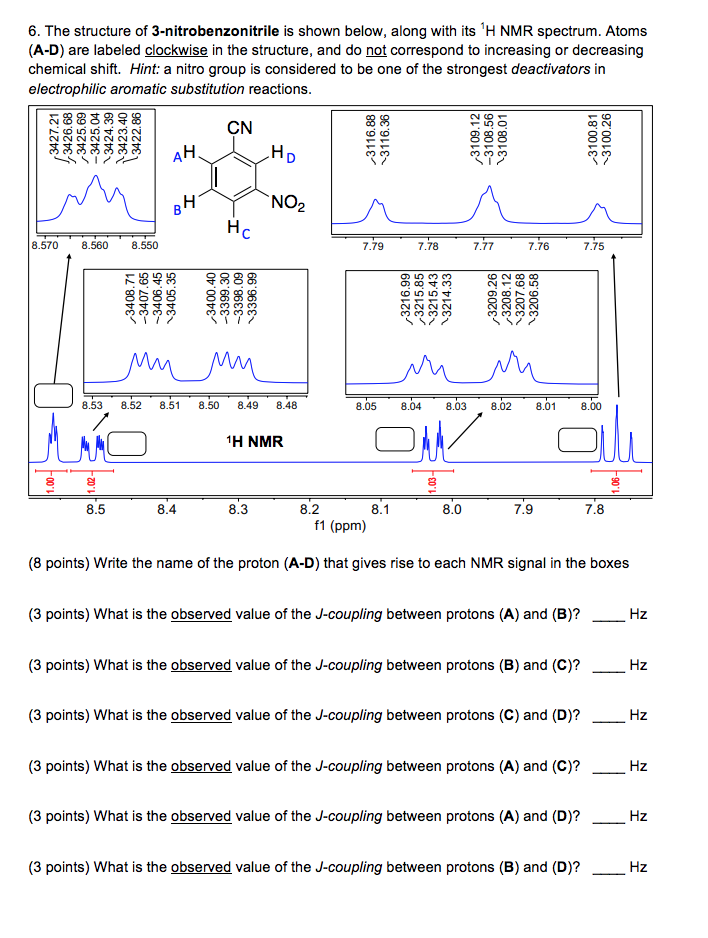 6. The structure of 3-nitrobenzonitrile is shown | Chegg.com