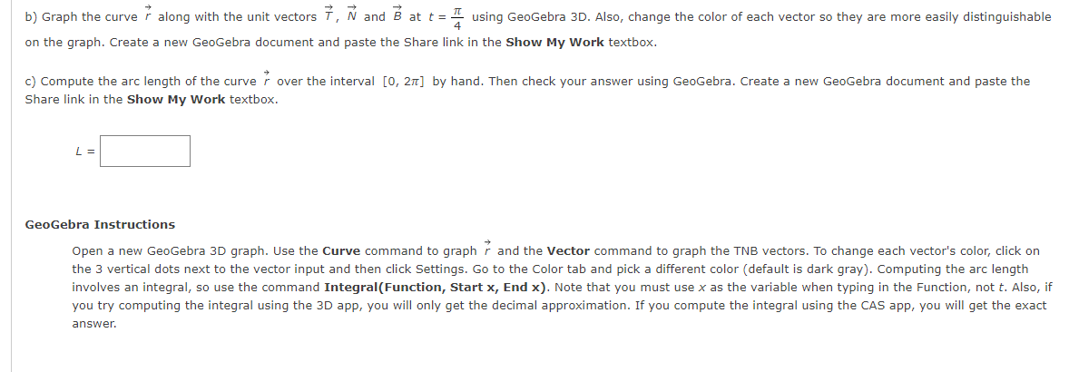Solved (#14391811) Consider a single loop of the helix given | Chegg.com
