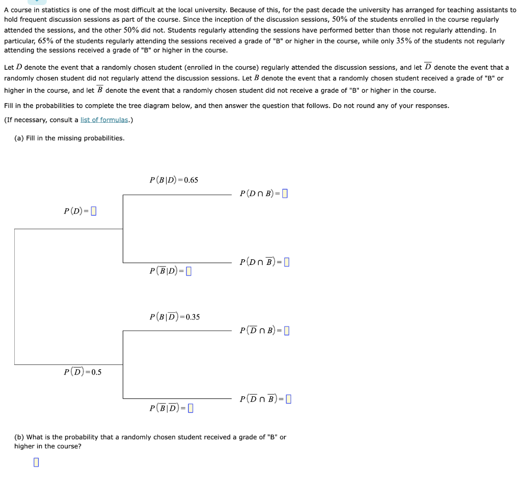 Solved A course in statistics is one of the most difficult | Chegg.com