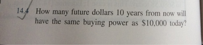 Solved 14,4 How many future dollars 10 years from now will | Chegg.com