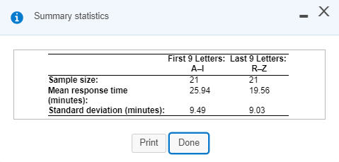 Solved Summary statistics First 9 Letters: Last 9 Letters: | Chegg.com