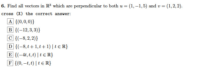 Solved 6. Find all vectors in R3 which are perpendicular to | Chegg.com