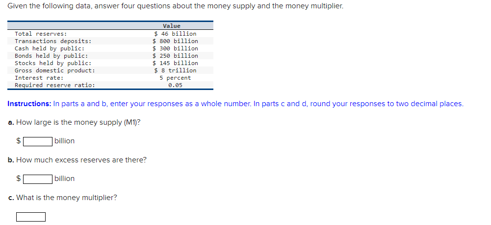 Solved Instructions: In parts a and b, enter your responses | Chegg.com
