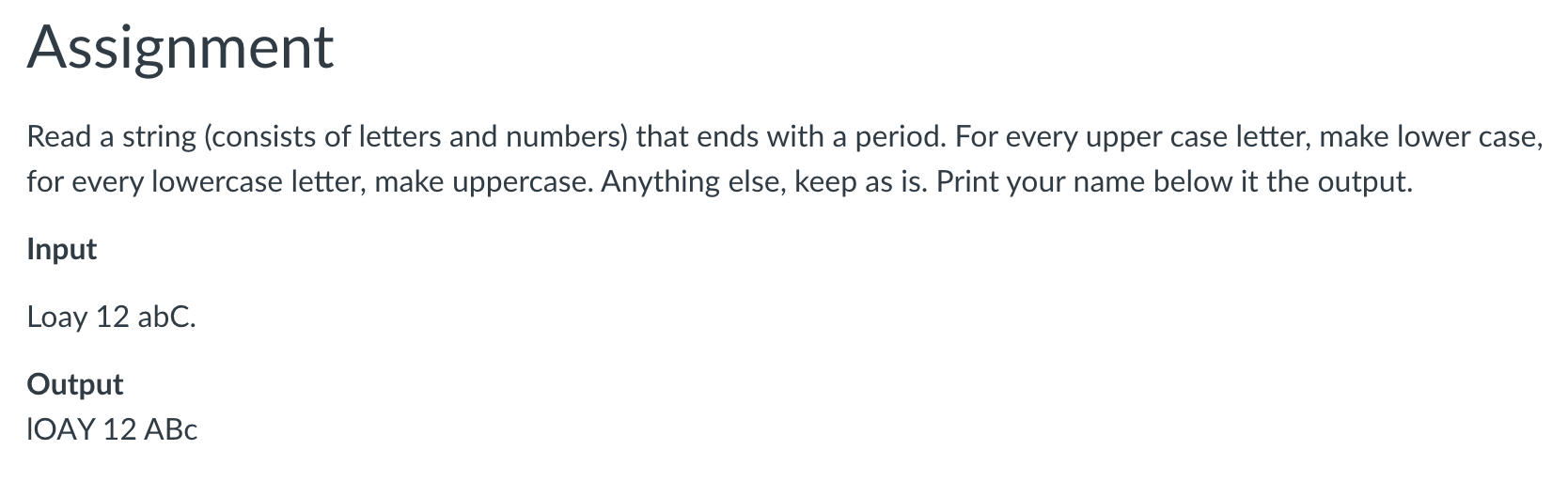 Solved Assignment Read a string (consists of letters and | Chegg.com