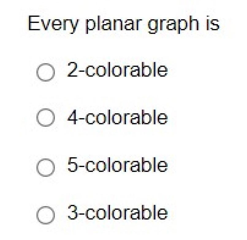 Solved Every Planar Graph Is 2 Colorable 4 Colorable