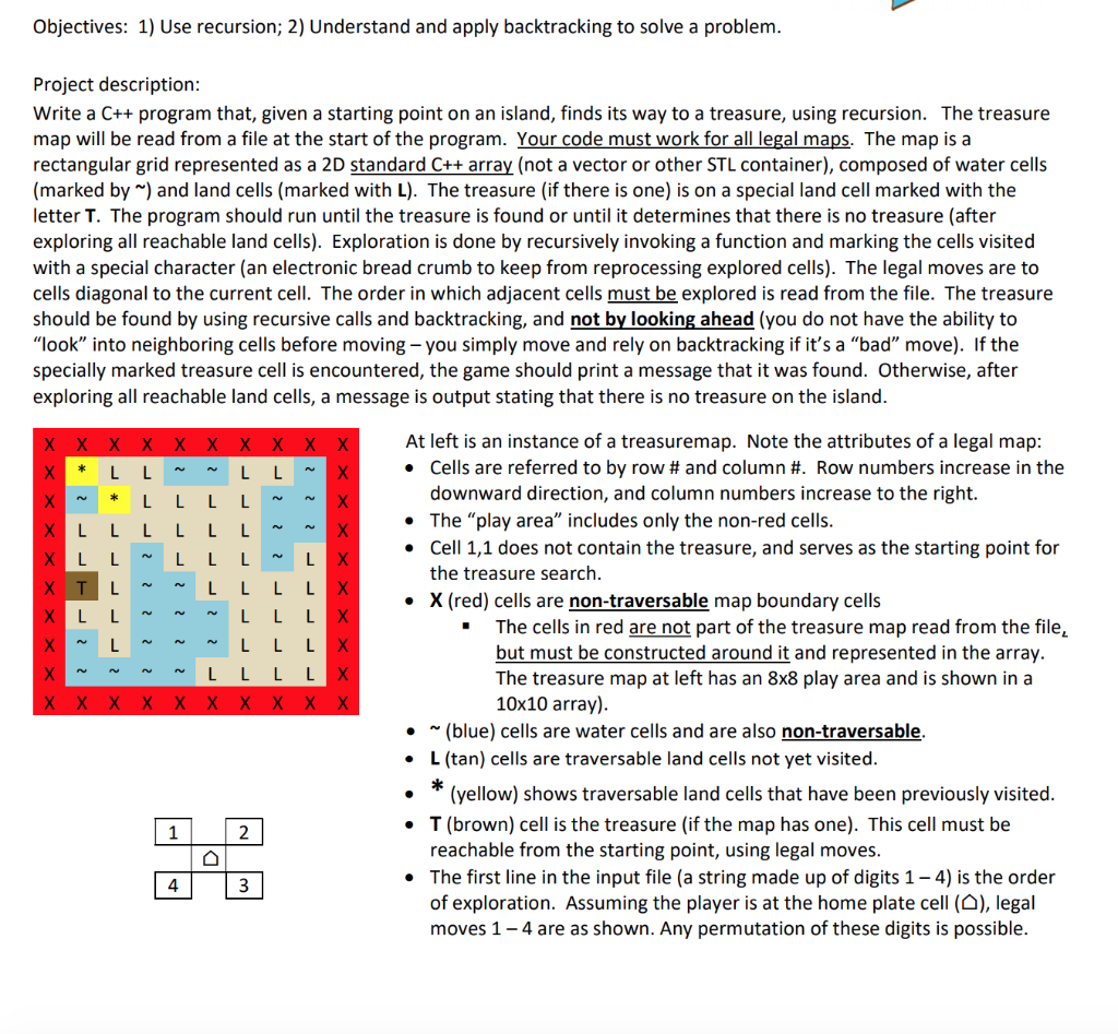 Objectives: 1) Use recursion; 2) Understand and apply | Chegg.com