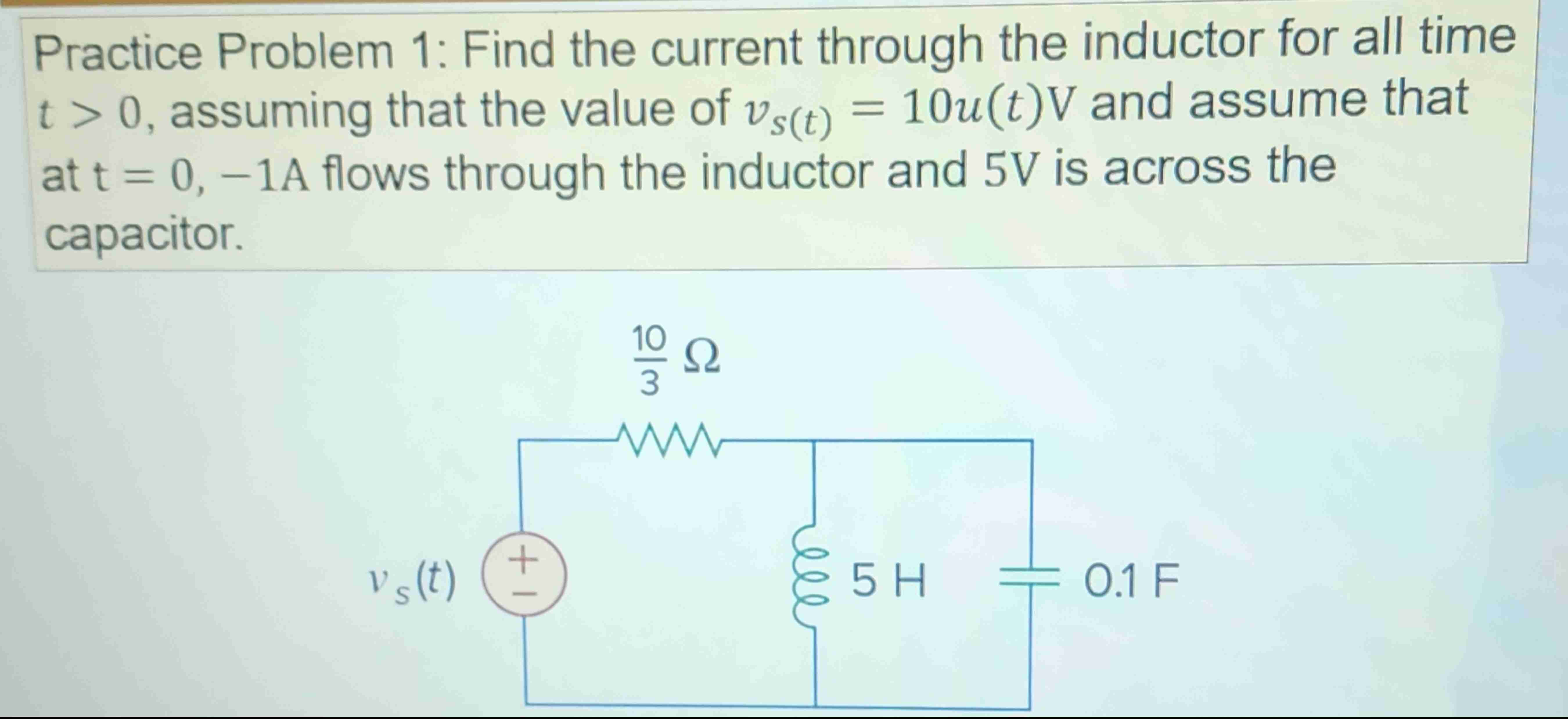 Solved Practice Problem 1: Find the current through the | Chegg.com