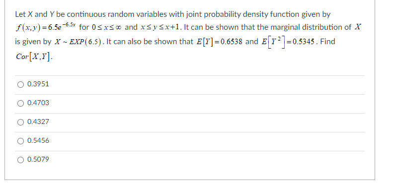 Solved Let \\( X \\) and \\( Y \\) be continuous random | Chegg.com