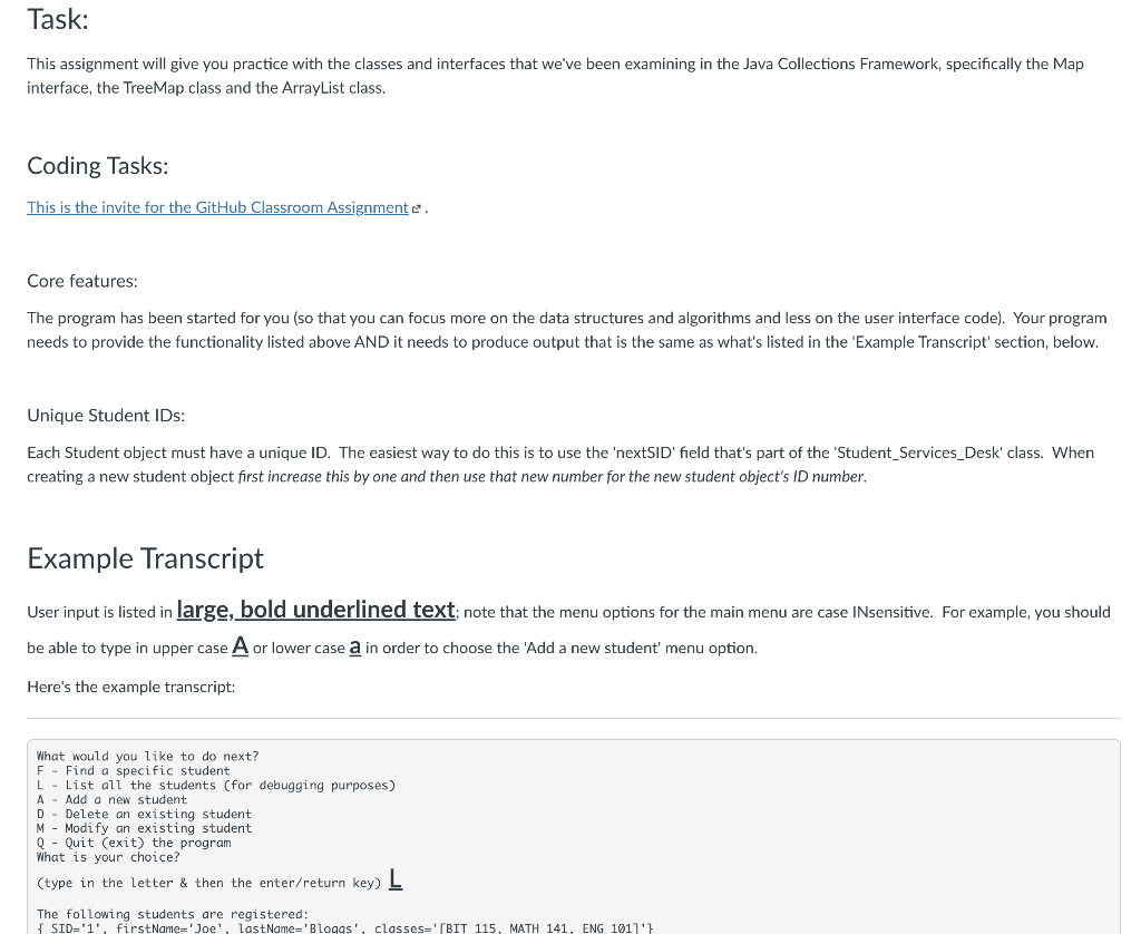 Solved Overview Due Date is listed in the Assignment | Chegg.com