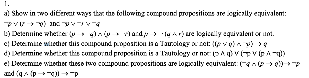 Solved a) ﻿Show in two different ways that the following | Chegg.com