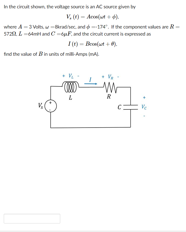 Solved In the circuit shown, the voltage source is an AC | Chegg.com
