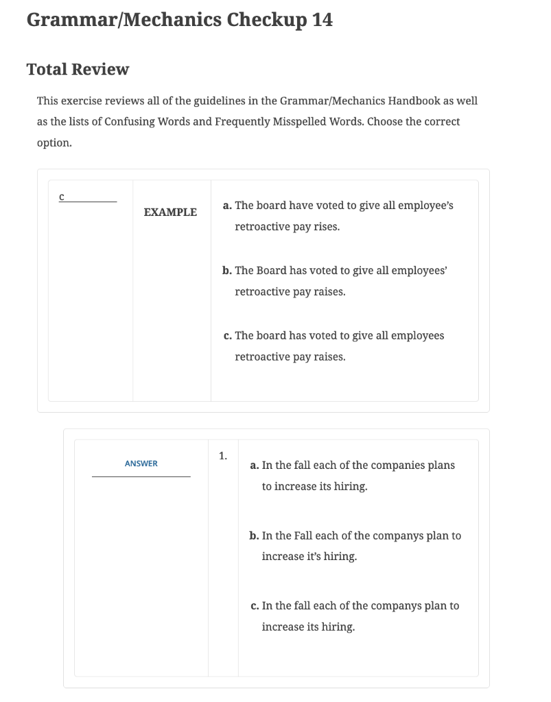 Total Review This exercise reviews all of the | Chegg.com
