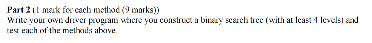 Solved private void addElement ( T element, BinaryTreeNode | Chegg.com