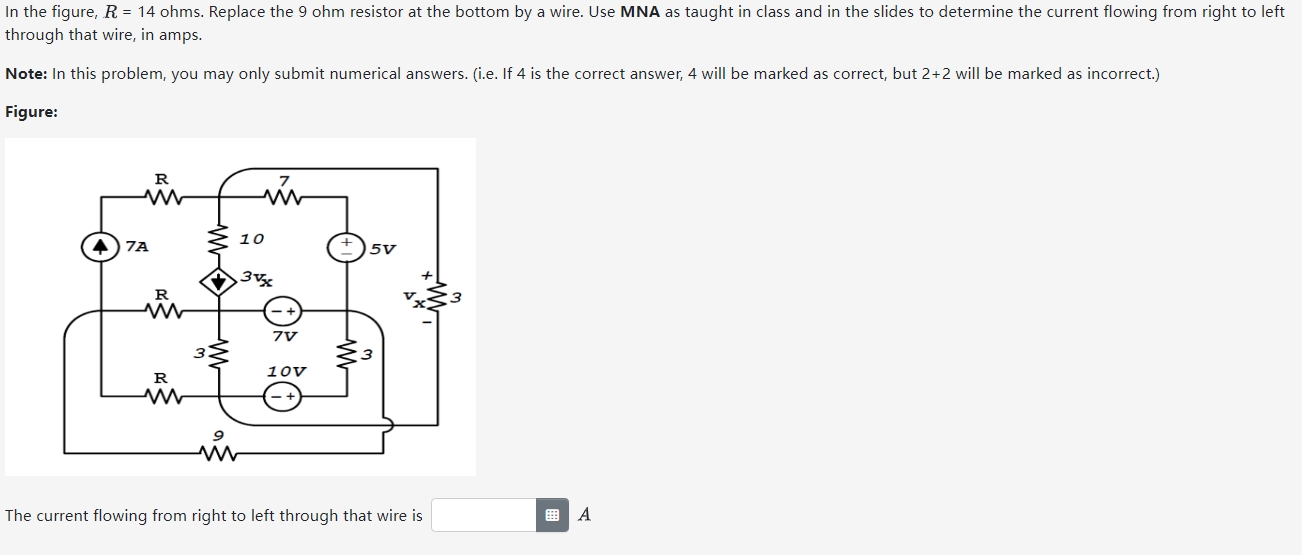 Solved In the figure, R=14 ﻿ohms. Replace the 9 ﻿ohm | Chegg.com