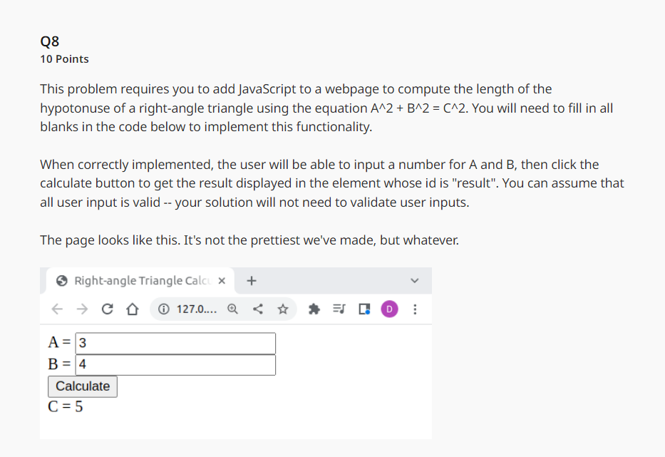 Solved Q8 10 Points This problem requires you to add | Chegg.com