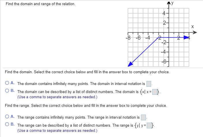 Solved Find the domain and range of the relation 86 Find the | Chegg.com