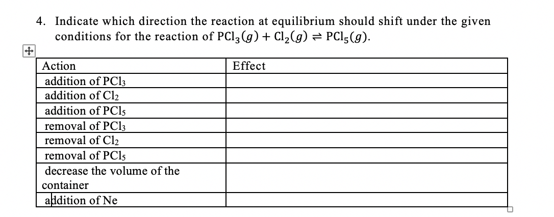 Solved 4. Indicate which direction the reaction at | Chegg.com