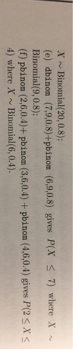 Solved m 4.8. This problem refers to the R commands dbinom | Chegg.com