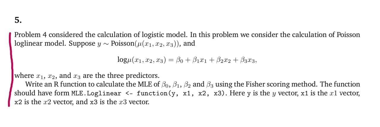 Solved 5. Problem 4 considered the calculation of logistic | Chegg.com