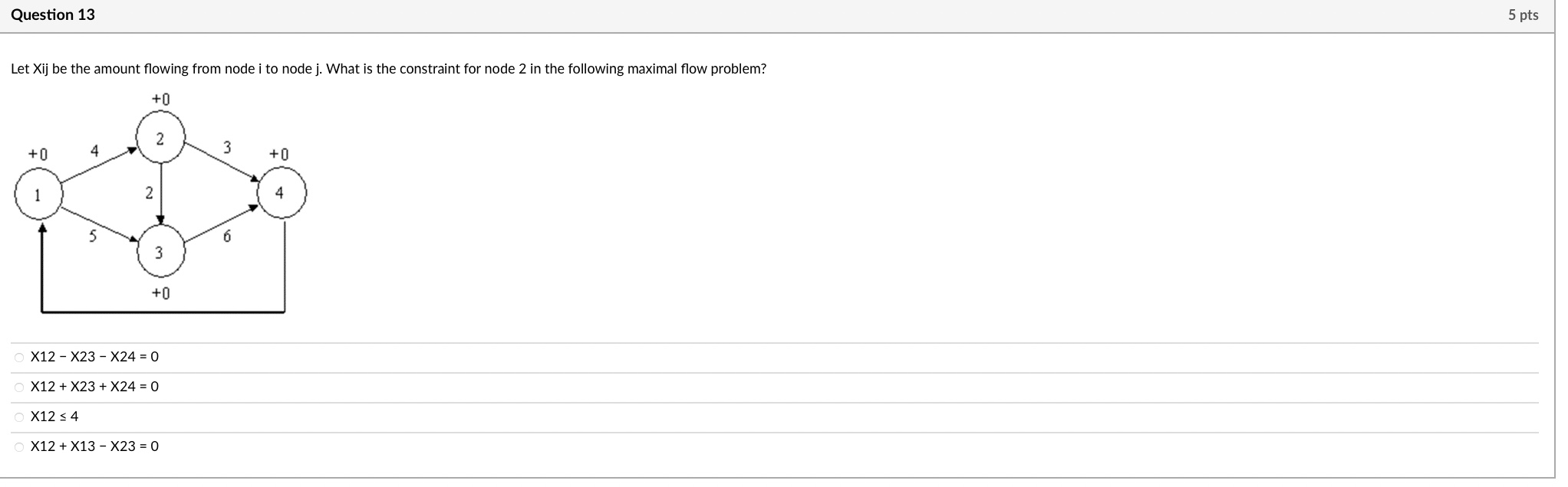 Let Xij be the amount flowing from node i to node j. | Chegg.com