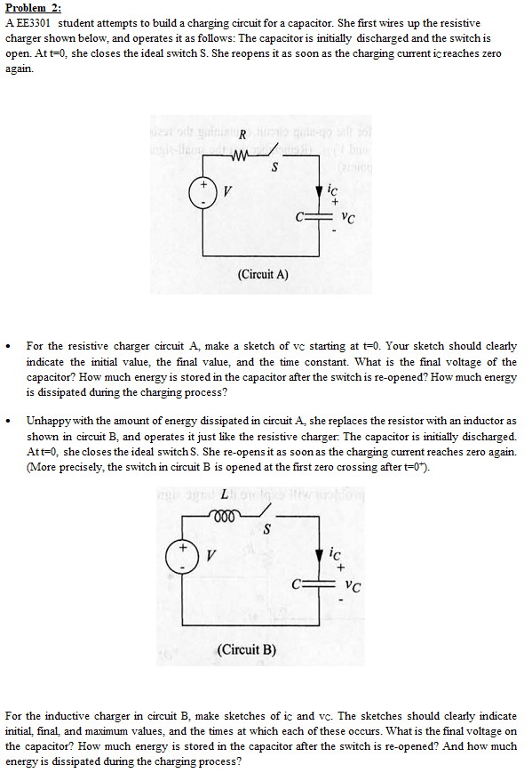 Solved Problem 2:A EE3301 ﻿student attempts to build a | Chegg.com