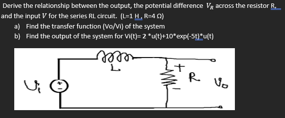 Solved Derive the relationship between the output, the | Chegg.com
