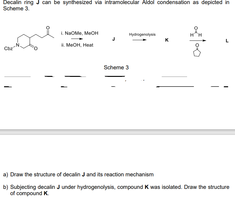 Solved Decalin ring J can be synthesized via intramolecular | Chegg.com