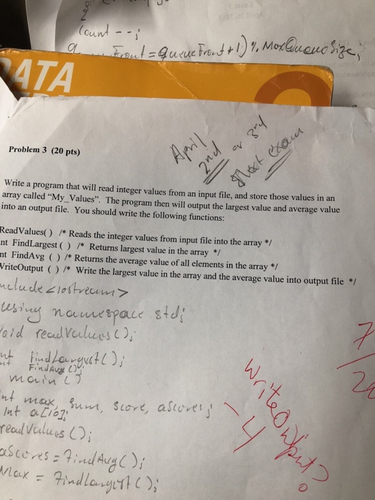Solved ATA Problem 3 (20 pts) Write a program that will read | Chegg.com Solved ATA Problem 3 (20 pts) Write a program that will read | Chegg.com