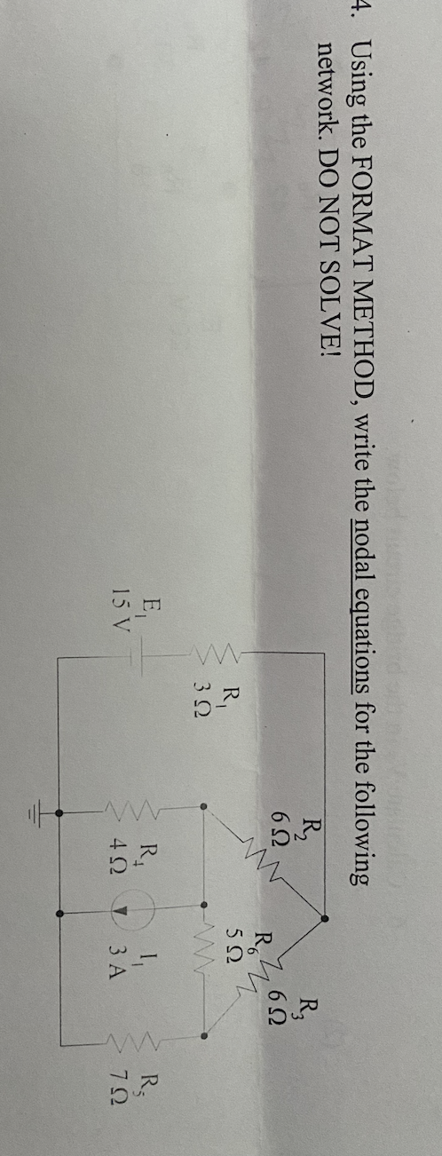 Solved Using the FORMAT METHOD, write the nodal equations | Chegg.com