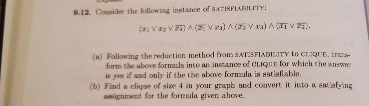 Solved 9.12. Consider the following instance of | Chegg.com