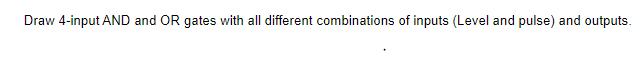 Draw 4-input AND and OR gates with all different | Chegg.com