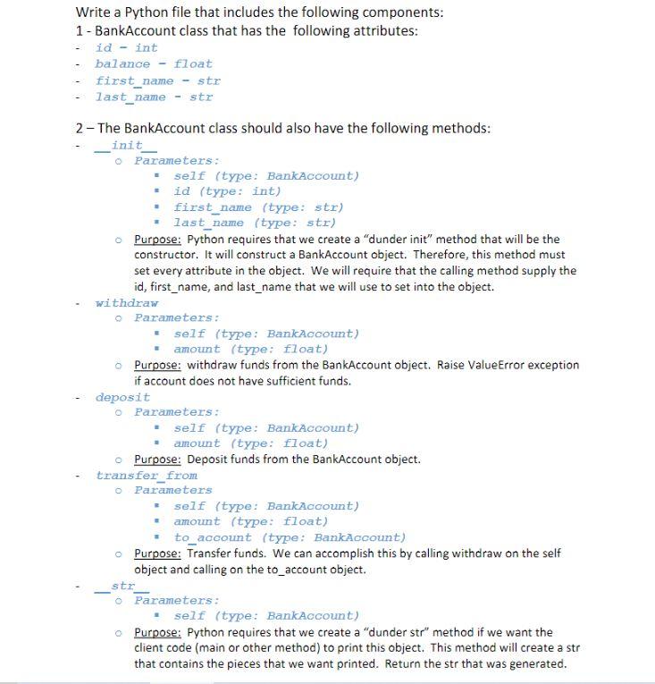 Solved Write a Python file that includes the following | Chegg.com