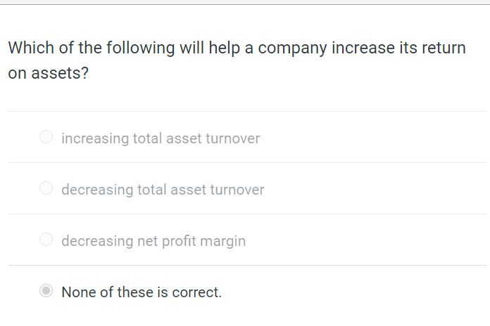 Solved Which of the following will help a company increase | Chegg.com