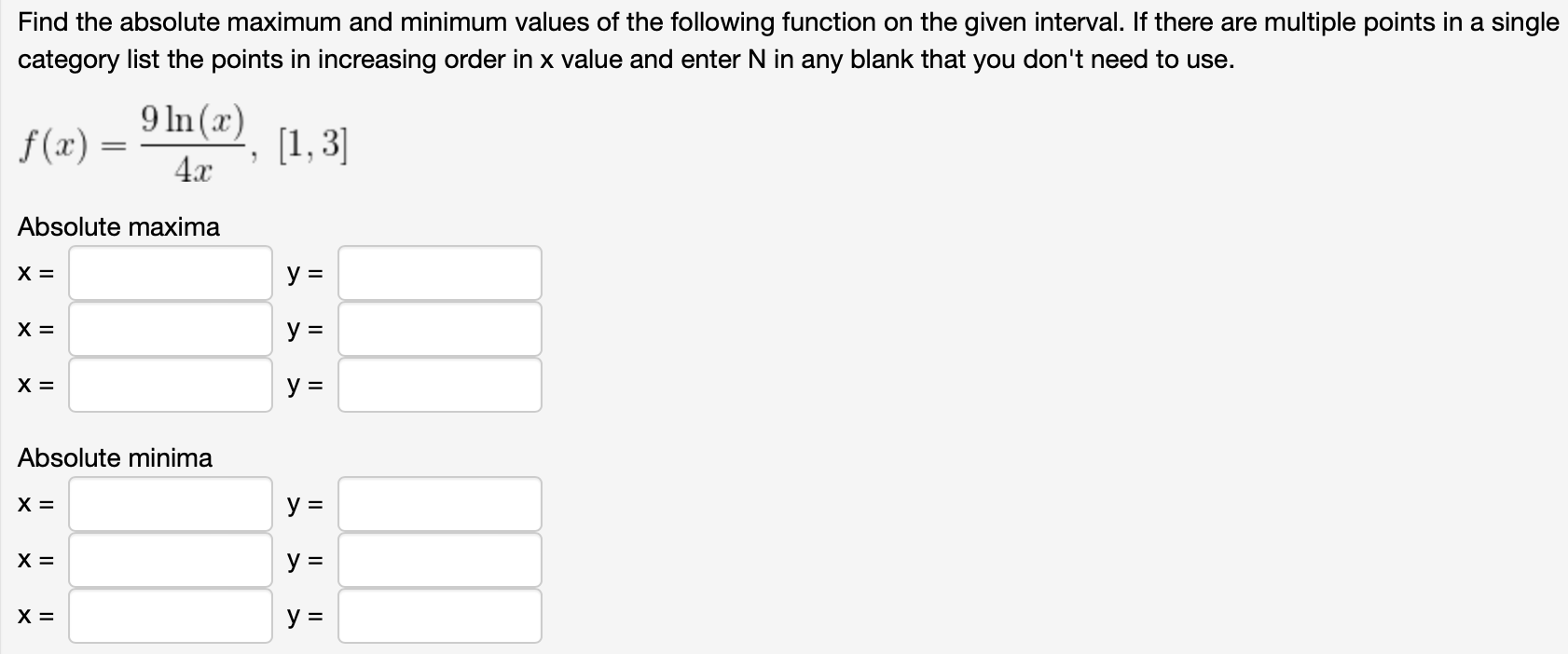 Solved Find the absolute maximum and minimum values of the | Chegg.com