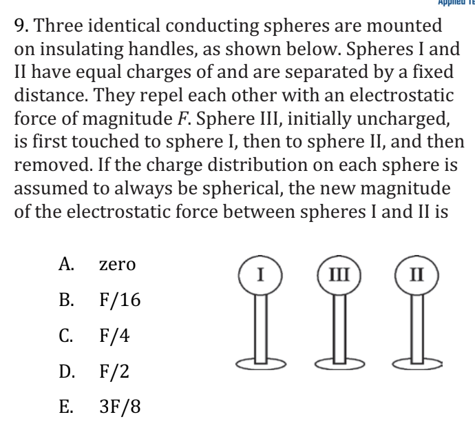 Solved Three identical conducting spheres are mountedon | Chegg.com