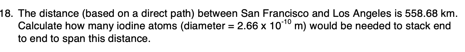 Solved 8. The distance (based on a direct path) between San | Chegg.com