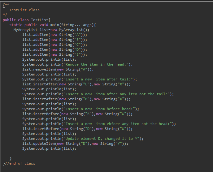 Solved create MyListArray, use Generic type "I need help | Chegg.com