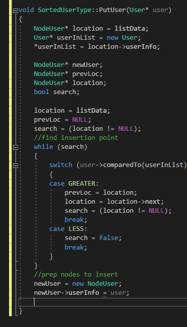 Solved Done in c++ Im looking to fix the error near the | Chegg.com